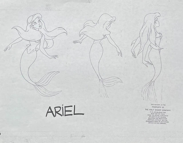 THE LITTLE MERMAID ARIEL Model Sheet DISNEY ANIMATION Research ...
