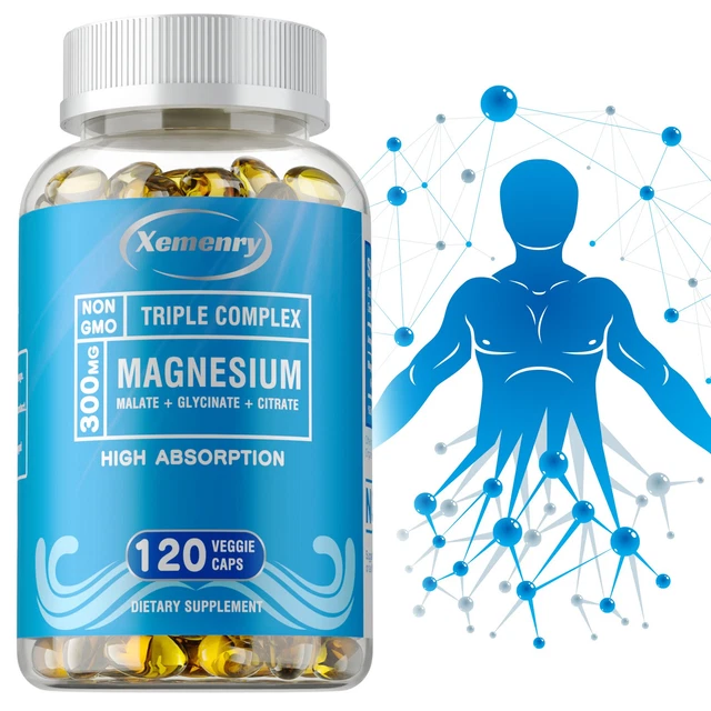 TRIPLE MAGNESIUM COMPLEX 300mg-Magnesium Malate,Glycinate,Citrate ...