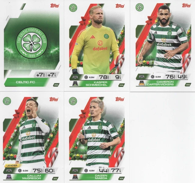 TOPPS MATCH ATTAX 2025 2026 all 5 FESTIVE cards Celtic FC EUR 3,00 ...