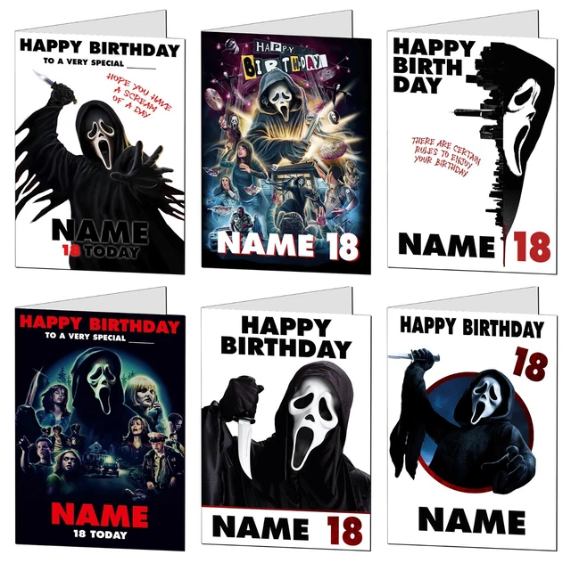 PERSONALISED SCREAM BIRTHDAY Card - Ghost Face Horror Movie Greetings ... PERSONALISED SCREAM BIRTHDAY Card - Ghost Face Horror Movie Greetings ...