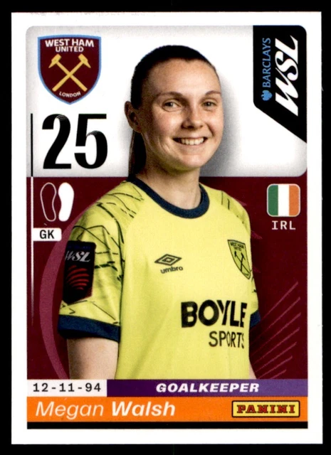 PANINI WSL 2026 Sticker Megan Walsh (West Ham United) No. 415 £2.49 ...