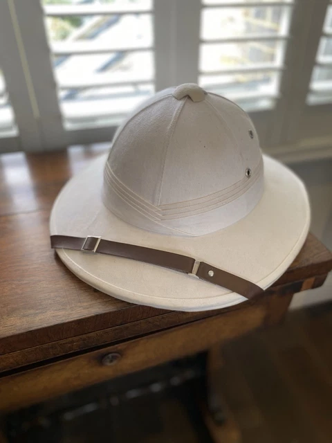 CLASSIC SAFARI HAT / Pith Helmet Solid Colonial Headgear cream £7.00 ...
