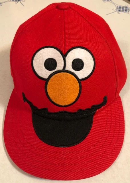 SESAME STREET ELMO Hat / Fitted Cap Red Baseball Cap L/XL - NICE!! £9. ...