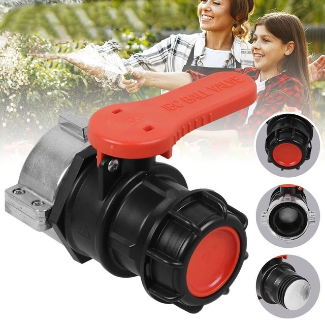 ADAPTATEUR IBC VANNE de R??servoir 62mm Robinet d'Eau Contr?le Exportation R??s EUR 17,81 ...