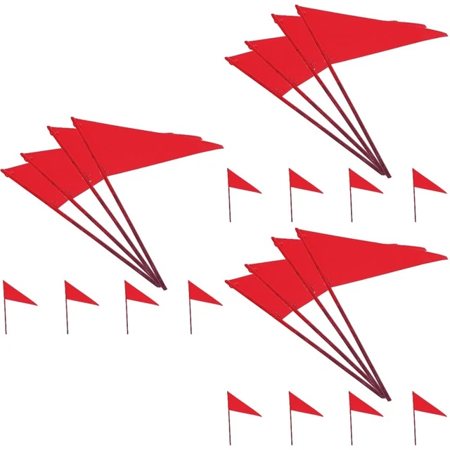 24 PCS GARDEN Sprinkler Flags Durable Triangular Map Hard Floor Banner ...