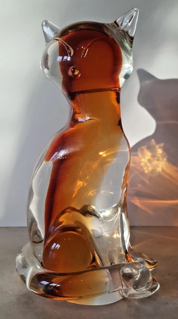 VINTAGE 1950'S MURANO Sommerso Glass Cat from the Seguso Family. £50.00 ...