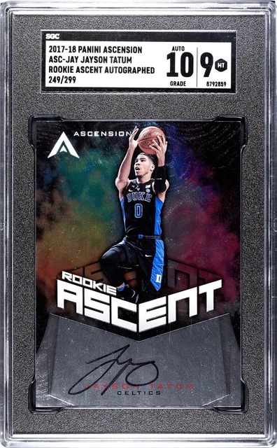 JAYSON TATUM PANINI Ascension Rookie Auto /299 Rookie Ascent Asc-Jay ...