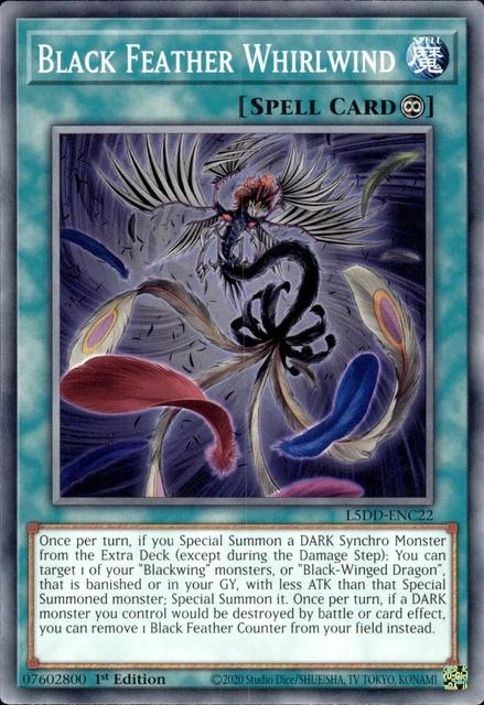 [3X] YUGIOH - Black Feather Whirlwind *Common* L5DD-ENC22 (NM) $1.00 ...