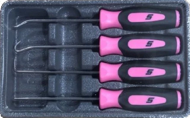 SNAP-ON TOOLS PINK Mini Pick Set SGASA204CPM *SOFT PINK HANDLES* BRAND ...