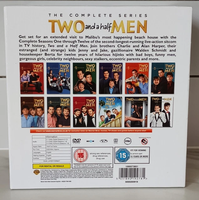 TWO & A Half Men : The Complete Series 1-12 DVD Box Set In VGC £41.99 ...