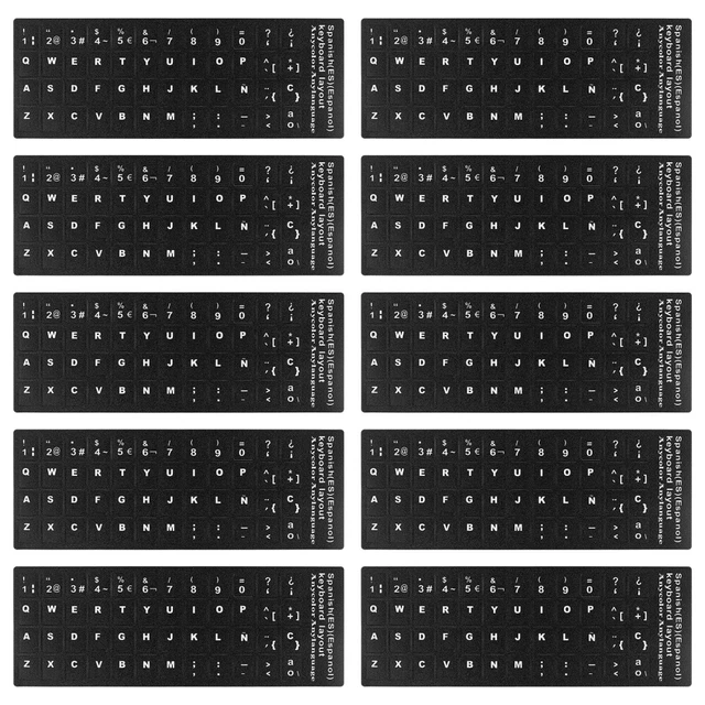 10 SHEETS REPLACEMENT Keyboard Stickers Arabic Keyboard Stickers £5.12 ...