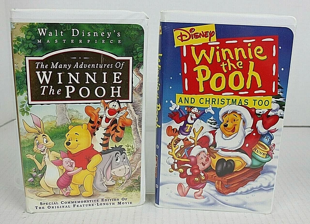 DISNEY 2-VHS LOT Winnie the Pooh & Christmas Too + The Many Adventures ...