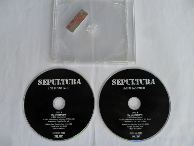 SEPULTURA RARE DVD Live Promo (Metallica Slayer, Megadeth, Soulfly ...