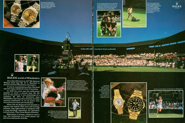 ROLEX WATCH MAGAZINE Print Ad jewelry Lady Date-Just 1980's 3pg VTG ...