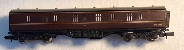 GRAHAM FARISH 0771 N Gauge - Mk1 Full Brake Coach M80723 - B.r. Maroon ...