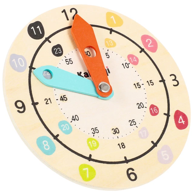 JOUET D'ENSEIGNEMENT DE L'horloge D'apprentissage Précoce Pointeuse Horaire EUR 13,75 - PicClick FR