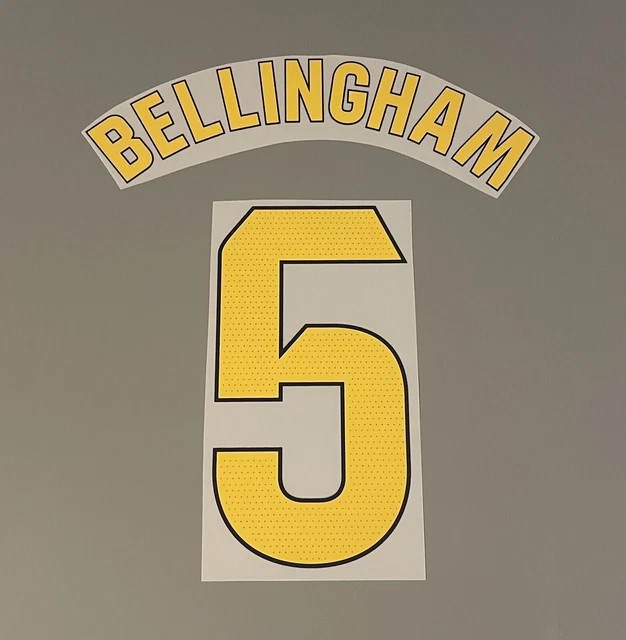 BELLINGHAM #5 REAL Madrid 23/24 Away football Nameset Arm Patch for ...