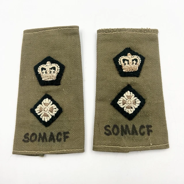 GENUINE QE2 SOMERSET ACF Lieutenant Colonel Rank Slides £25.00 ...