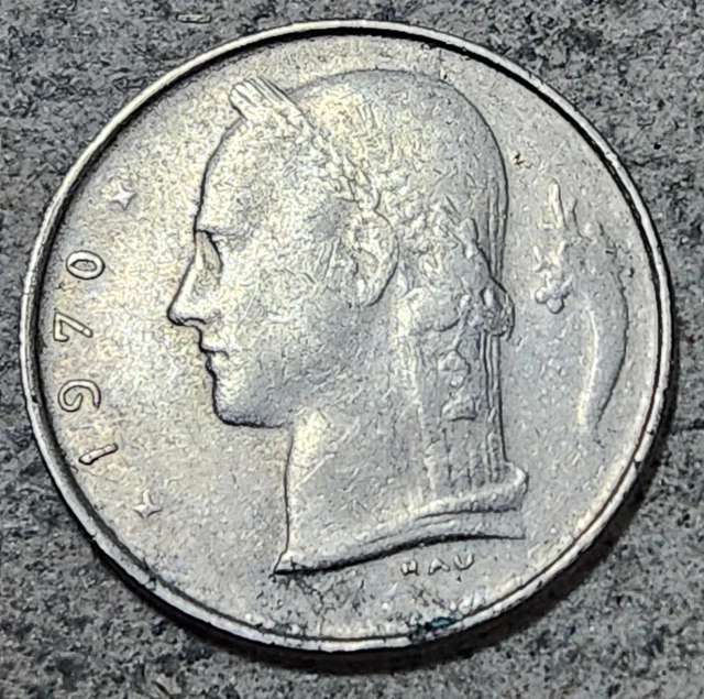 BELGIUM 🇧🇪 ONE (1) Franc Coin 1970 (French Text) $2.94 - PicClick CA