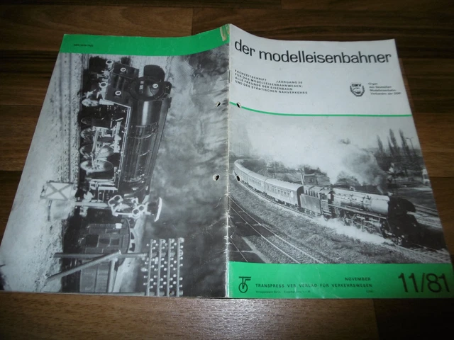 VEB TRANSPRESS MODELLEISENBAHNER # 11 / 1981 -- DDR Modellbahn-Zeitschrift EUR 5,99 - PicClick FR