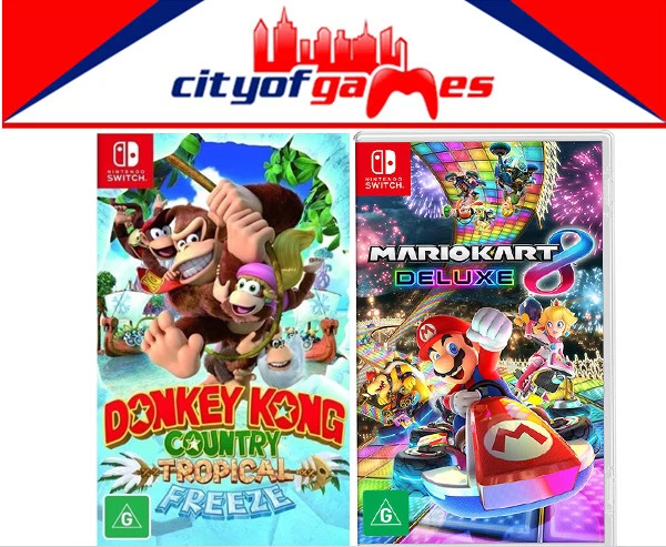 DONKEY KONG COUNTRY Tropical Freeze & Mario kart 8 Nintendo Switch Game ...