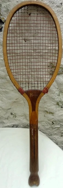 ANTIQUE TENNIS RACKET "MATCH" Fishtail £125.00 - PicClick UK