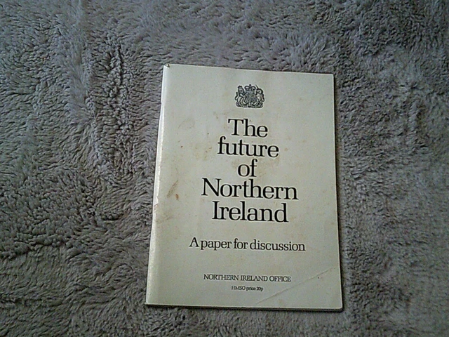 THE FUTURE OF Northern Ireland Booklet 1972 £2.99 - PicClick UK