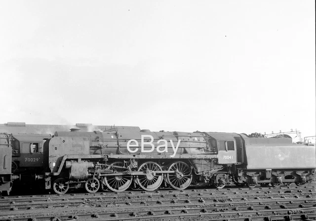 RAILWAY STEAM NEGATIVE Britannia 70041 Crewe South MPD 5B 22/1/67 ...