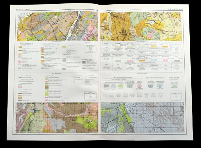 MAP OF CANADA Geological Soil Survey Canadian pedology chart Large ...