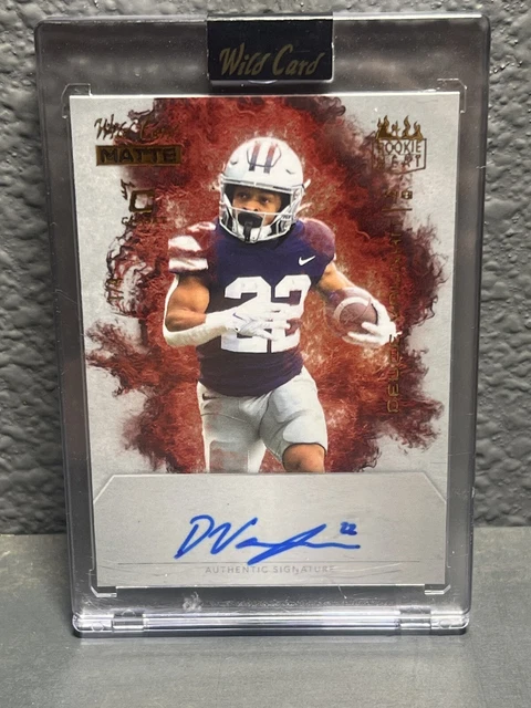 2023 WILD CARD Matte Chase Deuce Vaughn recrue Heat On-Card Auto 1/4 ...