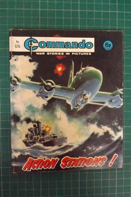 COMMANDO COMIC WAR STORIES IN PICTURES No.676 ACTION STATIONS! GN1724 EUR 11,54 - PicClick IT