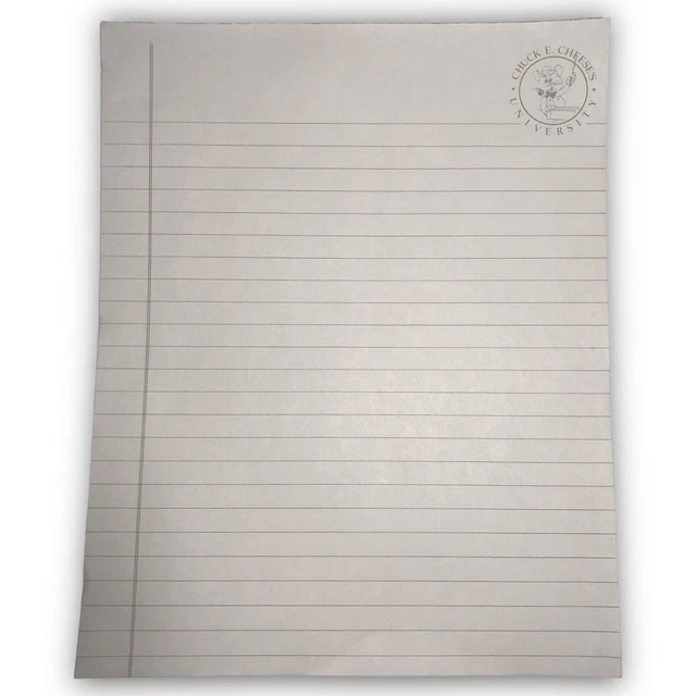 RARE: VINTAGE 1980’S Chuck E Cheese’s University Official Notebook ...