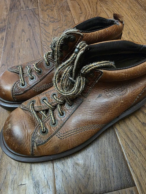 DR MARTENS MENS 8287 Brown Leather Chunky Round Toe Boots Size 6 £25.24 ...