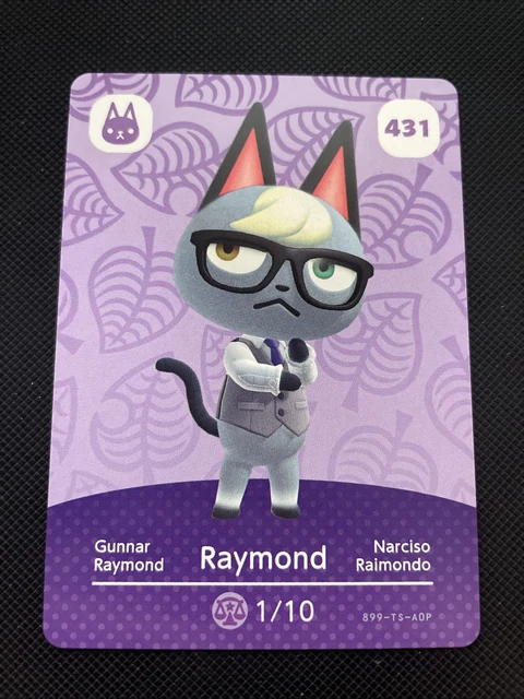 CARTE ANIMAL CROSSING New Horizons Amiibo Raymond 431 Neuf EUR 29,99 ...