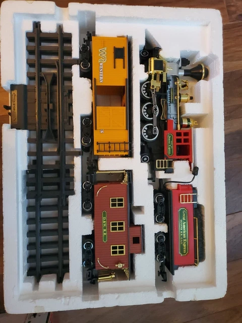 GREAT AMERICAN EXPRESS Railroad Train Set #185 New Bright 1989 Smoking ...