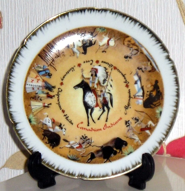 GIFTCRAFT LTD CANADIAN Indians Canada By Louis Hartley Decorative Plate ...