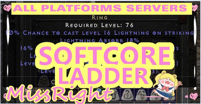 THE WISP PROJECTOR🌺UNIQUE RING🌺Diablo 2 D2R Softcore LADDER🌺PC-SWITCH ...