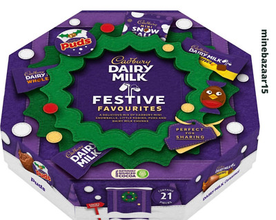CADBURY DAIRY MILK Christmas Festive Favourites Selection Box 415g | UK ...