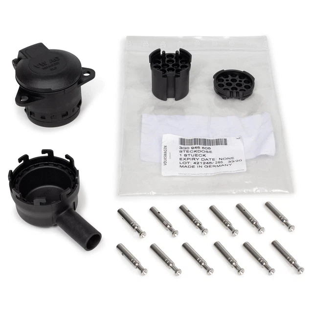 ORIGINAL VW AUDI Seat Steckdose Anhängerkupplung AHK Elektrik 13-polig ...