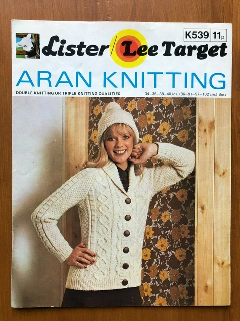 LISTER LEE TARGET K539 vintage / retro knitting pattern ladies cable ...