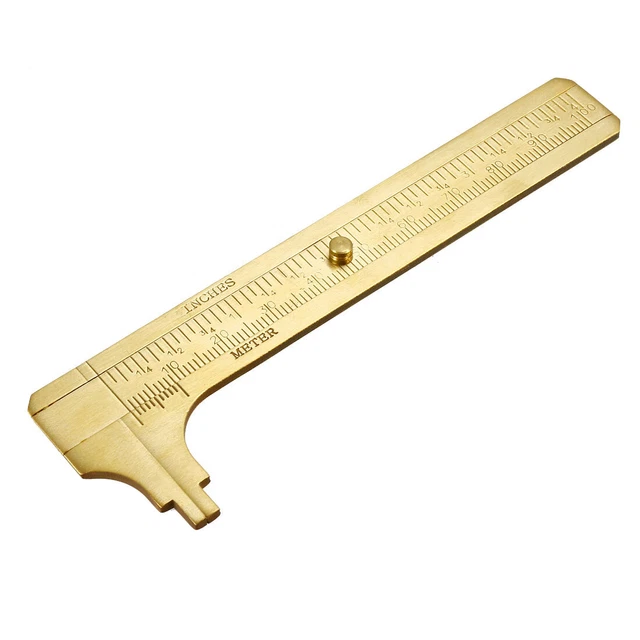 VERNIER CALIPER 10CM 4 Inch Metric Double Scale Copper Sliding ...