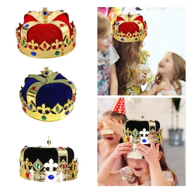 FASHION ROYAL KING Crown Hat Theme Party Prop Fancy Dress Crown ...