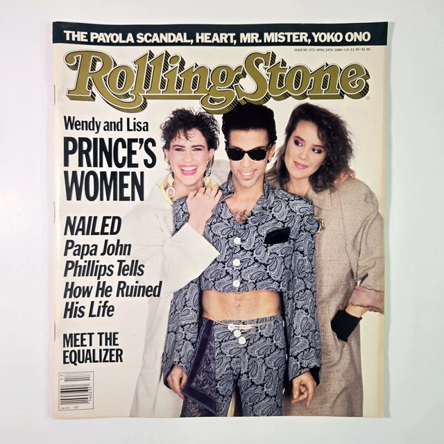 ROLLING STONE MAGAZINE Issue 472 April 24, 1986 Prince's Women Wendy ...