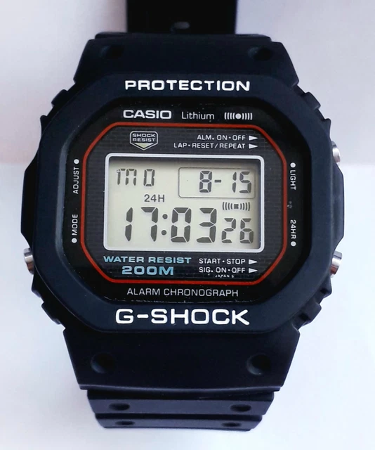 VINTAGE CASIO G-SHOCK Dw-5000C-1A The First Silver Version - Very Rare ...
