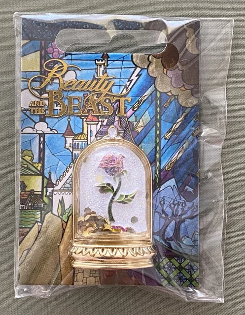 DISNEY BEAUTY AND The Beast Enchanted Rose Badge - Pin Trading ...