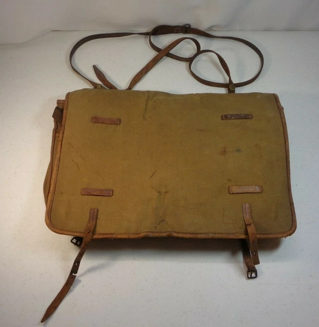 WW1 GERMAN OFFICER Map Document Satchel Locked Bag Musette Medic Canvas ...