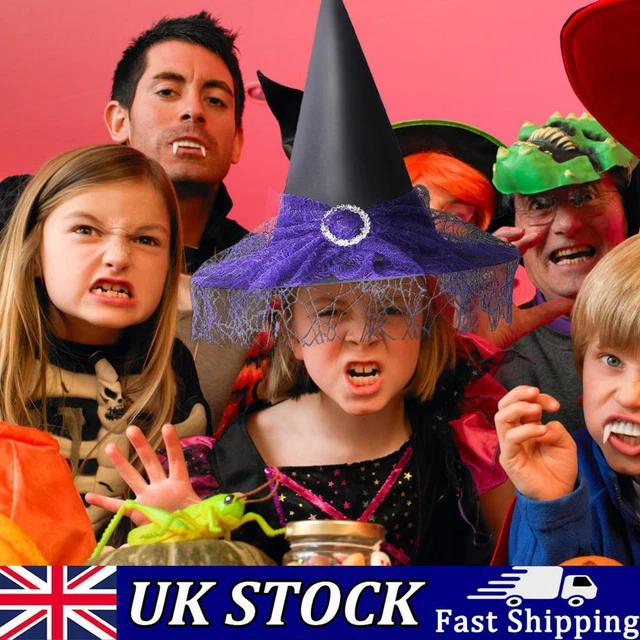 Mini Pointy Witch Hat Cosplay Party Prop Black Halloween Dress Up Party Supplies £580 Picclick Uk