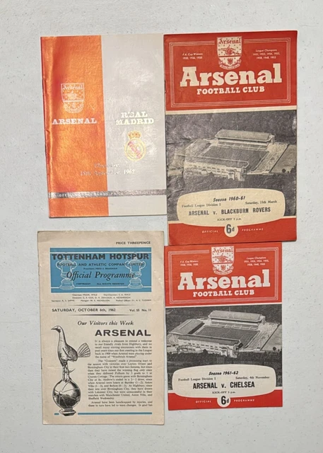 ARSENAL FC - 4 x Programmes from the 1960's £4.55 - PicClick UK