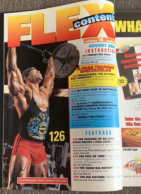RONNIE COLEMAN/STEVE REEVES W/ Poster - FLEX Bodybuilding Magazine ...