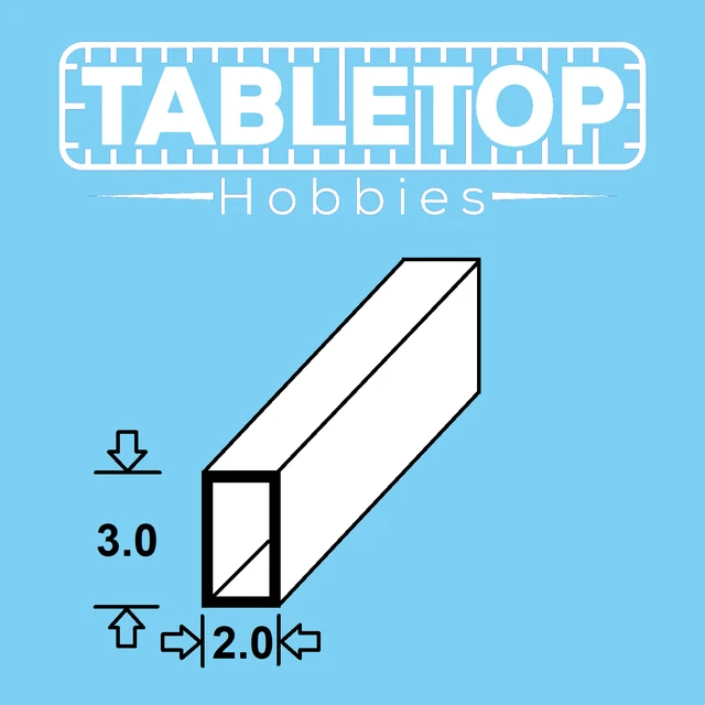 ABS STYRENE PLASTIC Rectangular Flat Tube Section Modeller Choose ...